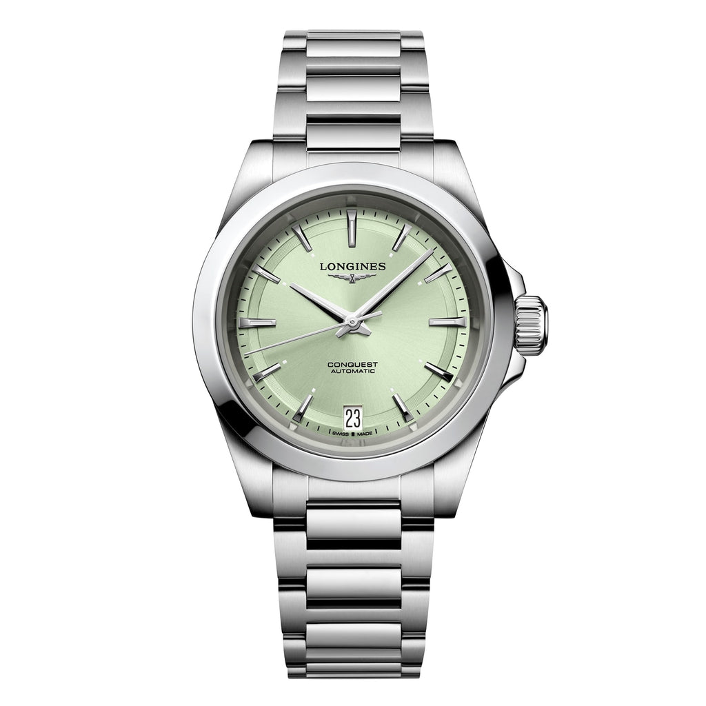L34304026 Longines Green Conquest 34mm Stainless Steel Watch L3.430.4 ...