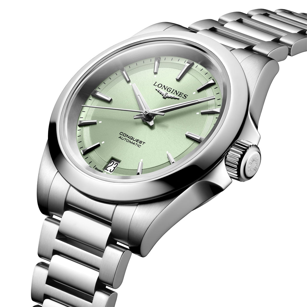 L34304026 Longines Green Conquest 34mm Stainless Steel Watch L3.430.4 ...