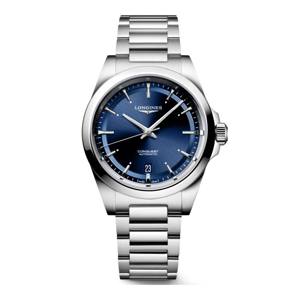 L37204926 Longines Blue Conquest 38mm Stainless Steel Watch L3.720.4.92 ...
